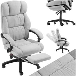 TecTake&reg; B&uuml;rostuhl, dicke Polsterung mit weichem Velours, ergonomische Form, Belastbarkeit 120 kg