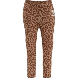 Hummel Leggings M&auml;dchen Gr&ouml;&szlig;e 92 braun / hellbraun / wei&szlig;