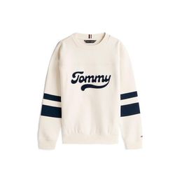 Tommy Hilfiger Pullover 'Varsity' Jungen Gr&ouml;&szlig;e 140 hellbeige / schwarz