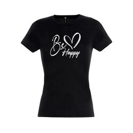 RMK Shirt 'Be Happy' Damen Gr&ouml;&szlig;e XS schwarz