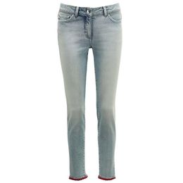 Madeleine Mode MADELEINE Jeans Damen Gr&ouml;&szlig;e 35/36 hellblau / dunkelrot