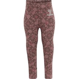 Hummel Leggings 'Fia' M&auml;dchen Gr&ouml;&szlig;e 62 grau / taupe / pink / schwarz