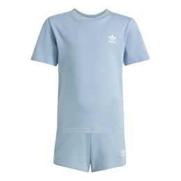 adidas originals Set 'Shorts and Tee Set' Jungen Größe 116 hellblau / weiß