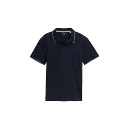 Tom Tailor Herren Slim Fit Jersey Poloshirt mit Stretch, blau, Uni, Gr. XXL