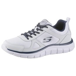 Skechers Herren Sneaker "Track-Scloric", Gr. 43, blau, Leder, Textil, Schuhe, Freizeitschuh, Halbschuh, Schnürschuh mit Skechers Memory Foam
