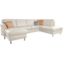 Wohnlandschaft DIE PLANBAR "PN-EM18013 U-Form, ohne Kopfstützen", weiß, B:305cm H:87cm T:200cm, Sofas, wahlweise mit Bettfunktion und Stauraum