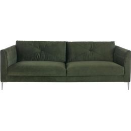 2,5-Sitzer Trendmanufaktur "Chilltime, elegant und bequem, Komfortsitzh&ouml;he 46cm, Breite 237cm", gr&uuml;n (rain forest), B:237cm H:84cm T:96cm, Sofas, mit eleganter Kreuznaht in den R&uuml;ckenkissen, Breite 237 cm
