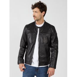 Lederjacke JCC "31024402", Herren, Gr. 48, schwarz, Obermaterial: 100% Lammleder; Futter: 100% Baumwolle; Ärmelfutter: 100% Polyester, Jacken