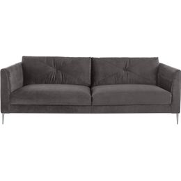 2,5-Sitzer Trendmanufaktur "Chilltime, elegant und bequem, Komfortsitzh&ouml;he 46cm, Breite 237cm", braun (eiffel tower), B:237cm H:84cm T:96cm, Sofas, mit eleganter Kreuznaht in den R&uuml;ckenkissen, Breite 237 cm