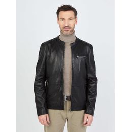 Bikerjacke JCC "MM21-1-02", Herren, Gr. M, schwarz, Obermaterial: 100% Lammleder; Futter: 100% Polyester, Jacken