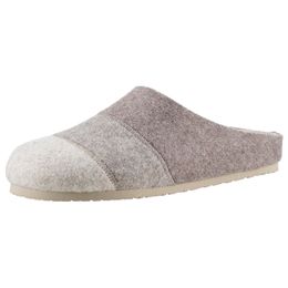 Clog ANISTON SHOES "Panal", Damen, Gr. 42, grau (taupe, beige meliert), Textil, gestreift, Schuhe Clog, Hausschuh, Homeslipper in Patchwork-Optik