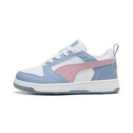 Puma Sneaker 'Rebound V6' Jungen Gr&ouml;&szlig;e 30 hellblau / altrosa / wei&szlig;