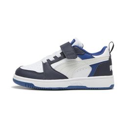 Puma Sneaker 'Rebound V6' Jungen Gr&ouml;&szlig;e 34 blau / navy / wei&szlig;