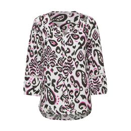 Cecil Bluse Damen Gr&ouml;&szlig;e XS dunkelpink / schwarz / wei&szlig;