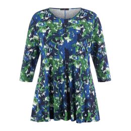 Emilia Lay - Rundhals-Shirt mit 3/4-Arm, blau, Gr. 42 / M