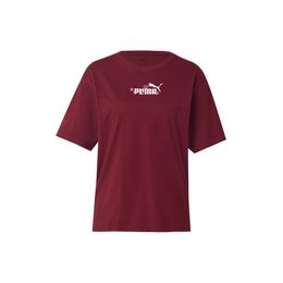 Puma T-Shirt 'Ess Nature 2.0.' Damen Gr&ouml;&szlig;e XL bordeaux / wei&szlig;