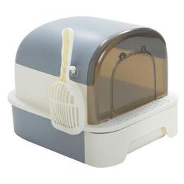 Pawz Road &ndash;Katzentoilette XL&ndash;mit Haube grau