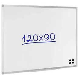 Viking Whiteboard Wandmontiert Magnetisch Emaille Einseitig 120 (B) x 90 (H) cm