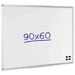 Viking Whiteboard Wandmontiert Magnetisch Emaille Einseitig 90 (B) x 60 (H) cm