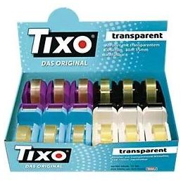 TIXO Klebebandabroller-Set Farbig sortiert 15 mm (B) x 33 m (L) 12 Stück