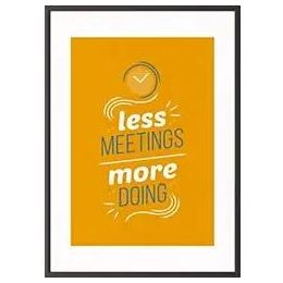 PAPERFLOW Wandbild "Less meetings more doing" 600 x 800 mm