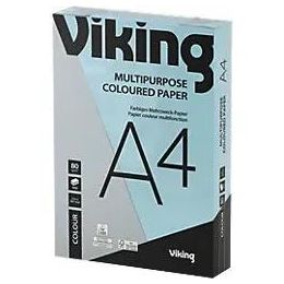 Viking DIN A4 Farbiges Papier Blau 80 g/m2 Glatt 500 Blatt