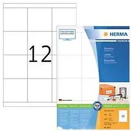 Herma Universaletiketten 4617 Weiß DIN A4 70 x 67,7 mm 200 Blatt à 12 Etiketten