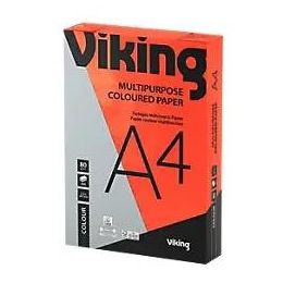 Viking DIN A4 Farbiges Papier Rot 80 g/m2 Glatt 500 Blatt