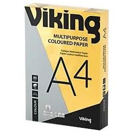 Viking DIN A4 Farbiges Papier Gelb 80 g/m2 Glatt 500 Blatt