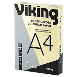 Viking DIN A4 Farbiges Papier Pastellgelb 80 g/m2 Glatt 500 Blatt