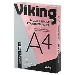 Viking DIN A4 Farbiges Papier Pink 80 g/m2 Glatt 500 Blatt