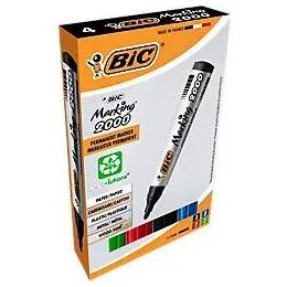 BIC Marking 2000 Permanentmarker 51% Recycelt Mittel Rundspitze 1,7 - 1,7 mm Farbig sortiert 4 Stück
