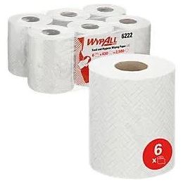 Wypall Kimberly-Clark Professional Wischtücher Weiß 1-lagig 6222 6 Rollen à 430 Blatt
