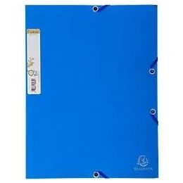 Exacompta Eckspannmappe Forever DIN A4 Blau Recyclingkarton 24 x 32 cm