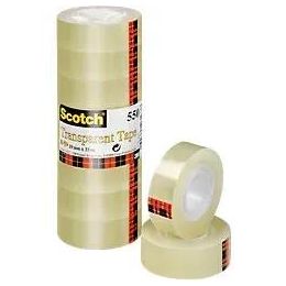 Scotch Klebeband Crystal Clear 550 Transparent 19 mm (B) x 33 m (L) Kunststoff 8 Rollen