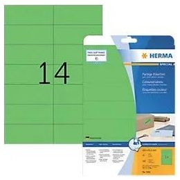 Herma Multifunktionsetiketten 5061 Grün 105 x 42,3 mm Rechteckig 280 Etiketten pro Packung