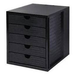HAN Schubladenbox Kunststoff Schwarz 5 Schübe 27,5 x 33 x 32 cm DIN A4