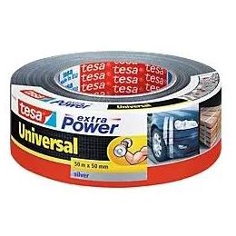 Tesa Kraftklebeband extra Power Universal Silber 48 mm (B) x 50 m (L) Viskose 56389