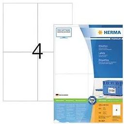 Herma Adressetiketten 4627 Weiß DIN A4 105 x 148 mm 200 Blatt à 4 Etiketten