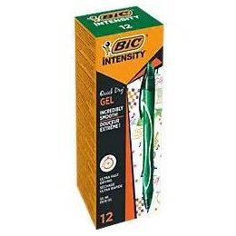 BIC Gel-ocity Quick Dry Einziehbar Tintenroller Grün 0,3 mm Mittel Kugel Nachfüllbar 12 Stück