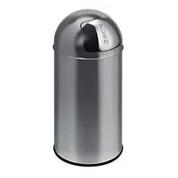 Vepa Bins EKO Push Push-Mülleimer 40 L Silber Metall