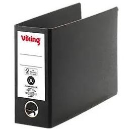 Viking Ordner Breit DIN A5 75 mm Schwarz 2 Ringe Pappkarton Querformat