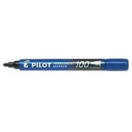 Pilot Pen Pilot 100 Permanentmarker Fein Rundspitze - 1 mm Blau Nicht Nachfüllbar