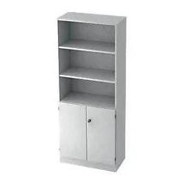 Hammerbacher Schrank Melamin 4 Fachböden abschließbar 800 x 420 x 2.004 mm Weiß