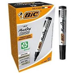 BIC ECOlutions 2000 Permanentmarker 51% Recycelt Mittel Rundspitze - 1,7 mm Schwarz 12 Stück