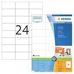 Herma Universaletiketten 4615 Weiß DIN A4 70 x 37 mm 200 Blatt à 24 Etiketten
