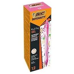 BIC Gel-ocity Quick Dry Einziehbar Tintenroller Rosa 0,3 mm Mittel Kugel Nachfüllbar 12 Stück