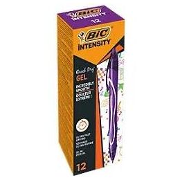 BIC Gel-ocity Quick Dry Einziehbar Tintenroller Lila 0,3 mm Mittel Kugel Nachfüllbar 12 Stück