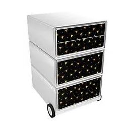 PAPERFLOW Rollcontainer easyBox 4 horizontale Schubladen 642x390x436mm PERSO DREIECKE
