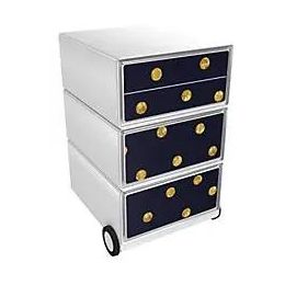 PAPERFLOW Rollcontainer easyBox 4 horizontale Schubladen 642x390x436mm PERSO KUGELN
